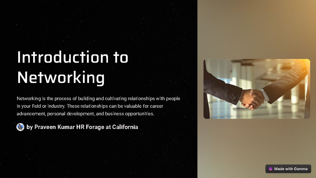 Introduction-to-Networking - Introduction to Networking Networking is ...