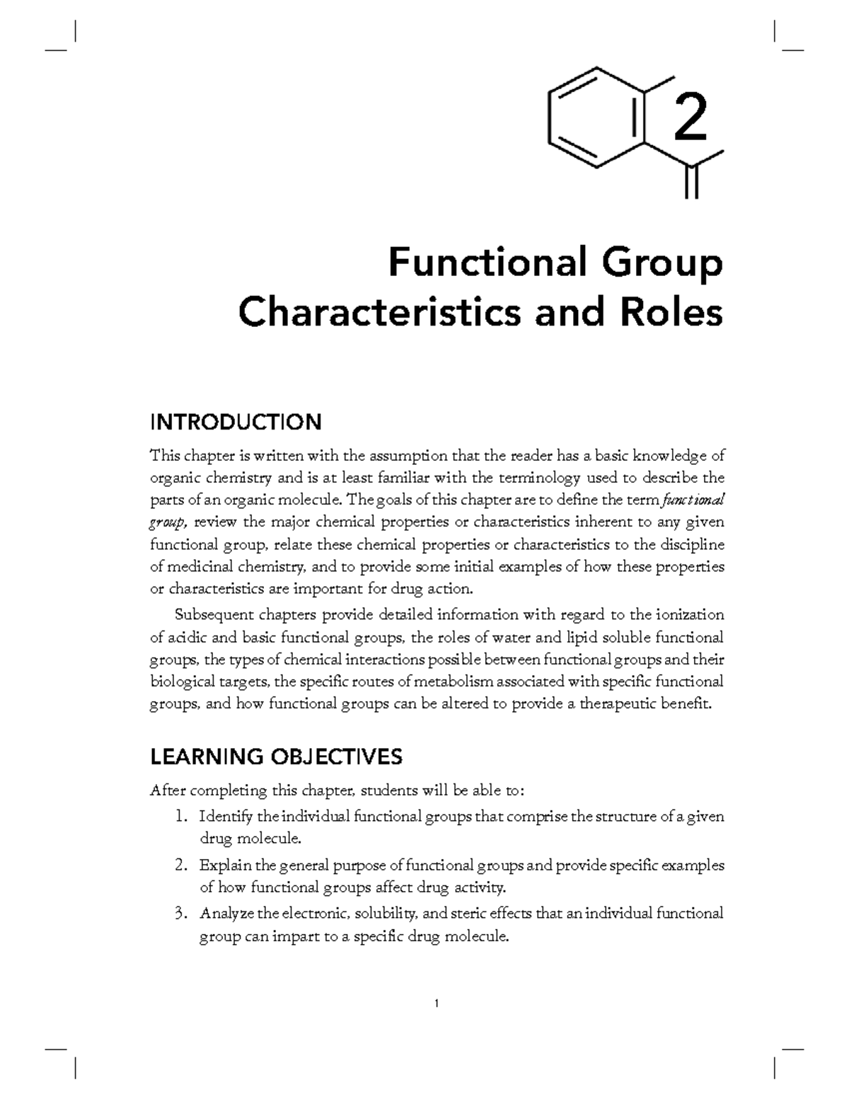 Basic Concepts of Functional Groups in Medicinal Chemistry (CHEM 101 ...