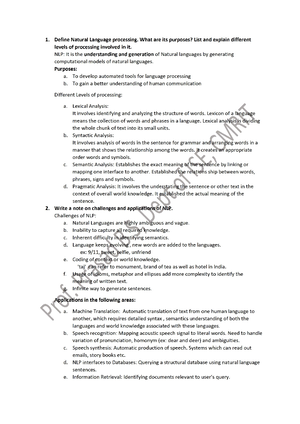 Module 1 - handwritten - Natural Language Processing - Studocu