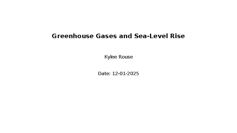 ENV 220 Lab Report: Greenhouse Gases & Sea-Level Rise Analysis - Studocu