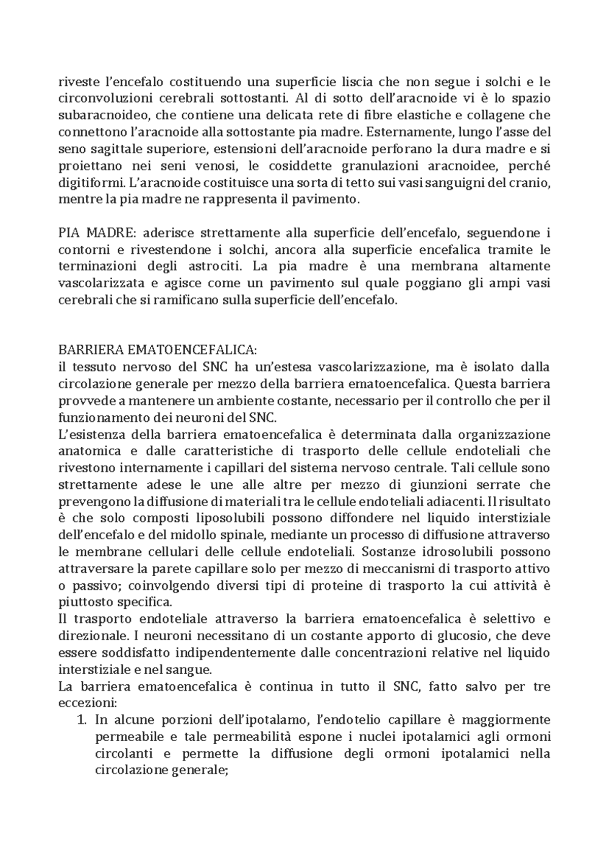 Anatomia 4: riassunti anatomia umana - riveste l’encefalo costituendo ...