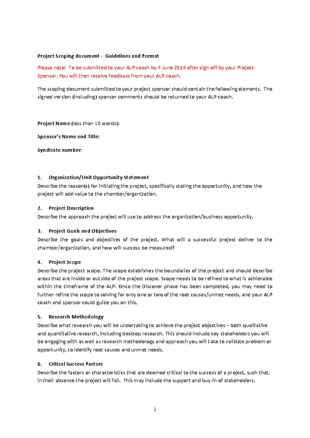 Services SETA ALP Project Scope Guidelines 2024: Key Elements Explained ...