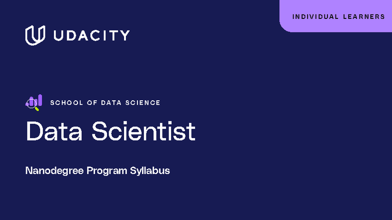 Data Scientist Nanodegree Program Syllabus Overview - Studocu