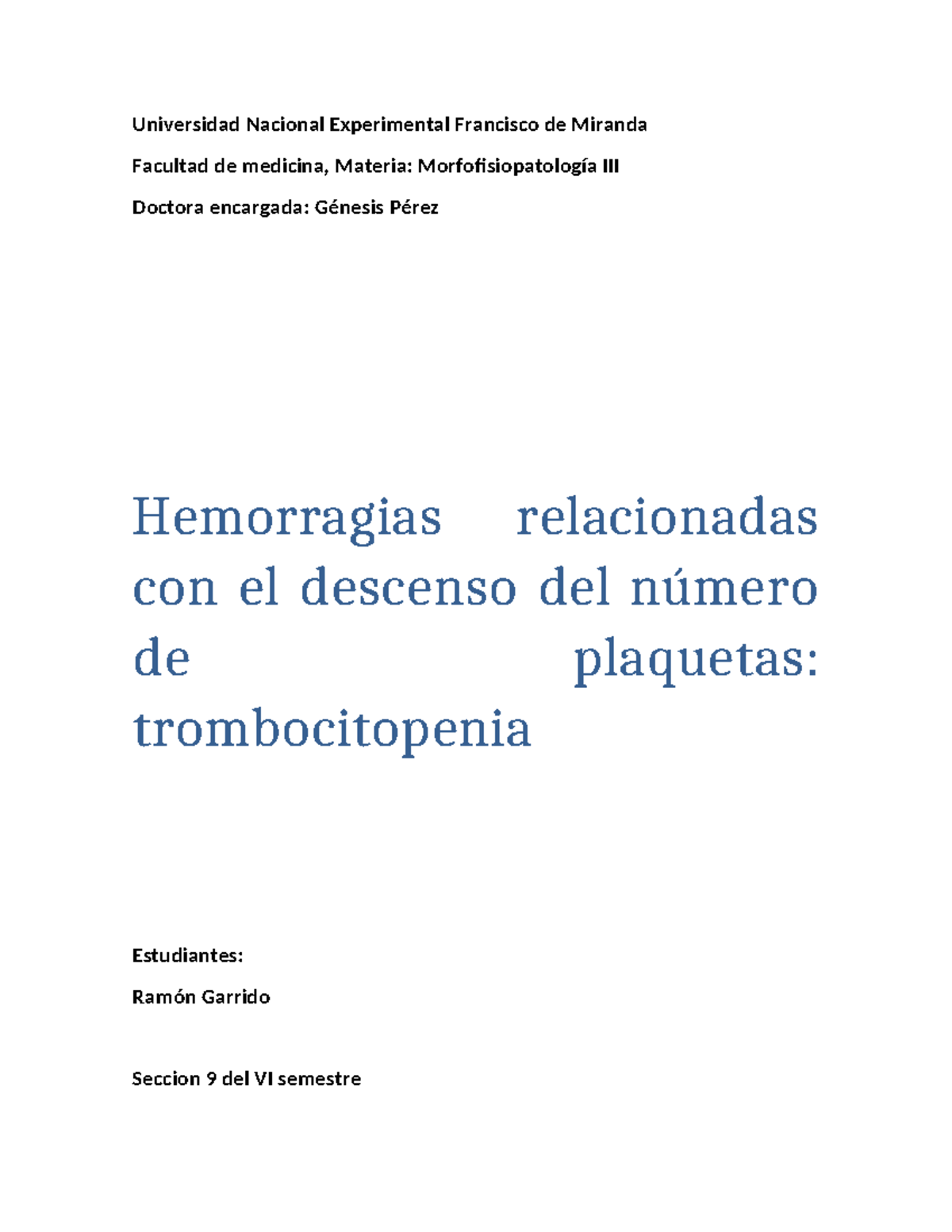 Trombocitopenia: Hemorragias y Valores Normales de Plaquetas en ...