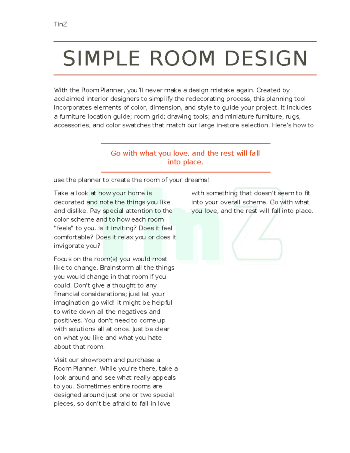 Day1-1: Simplifying Room Design with the Planner - Studocu