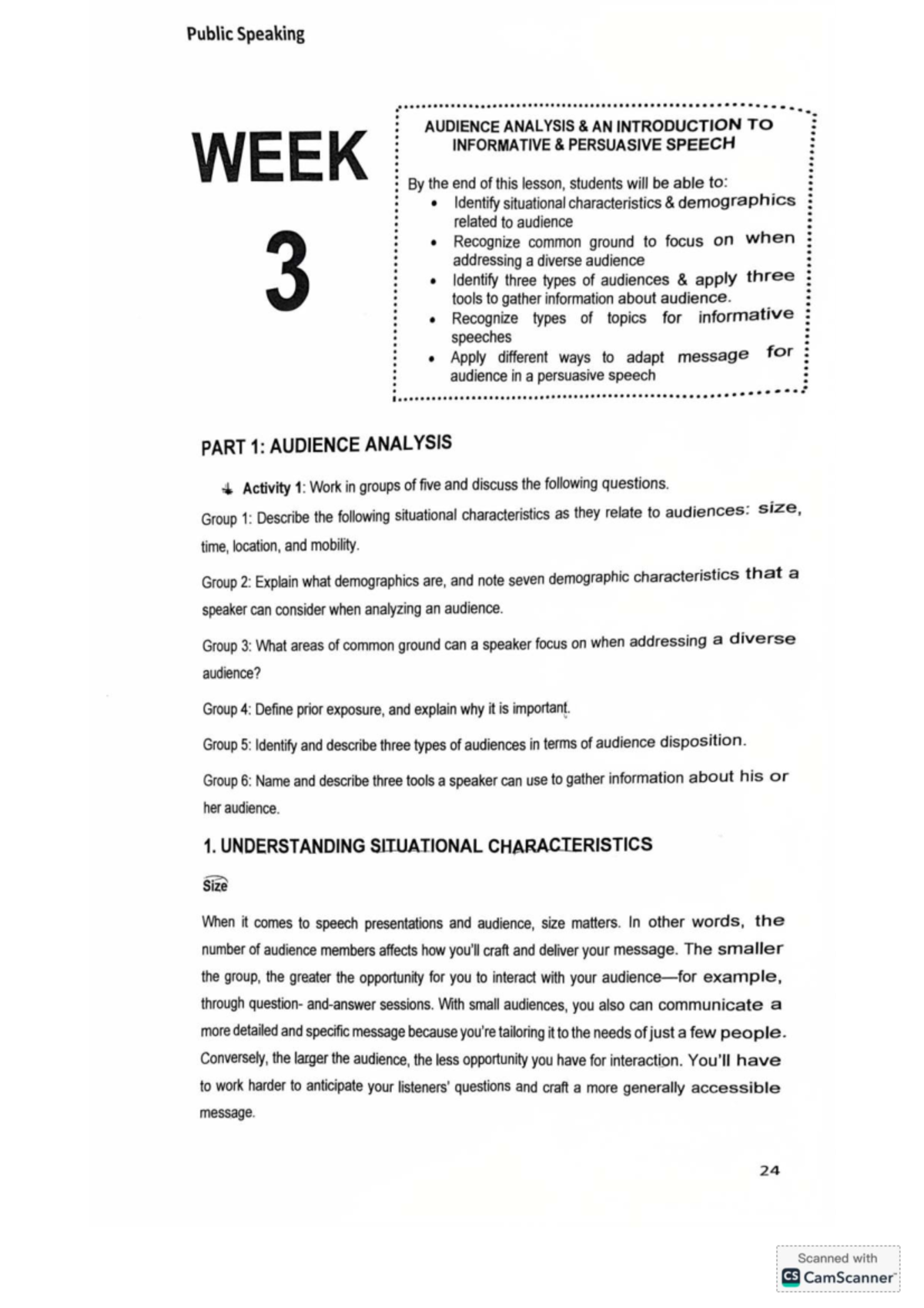 Public Speaking: Audience Analysis for Informative & Persuasive ...