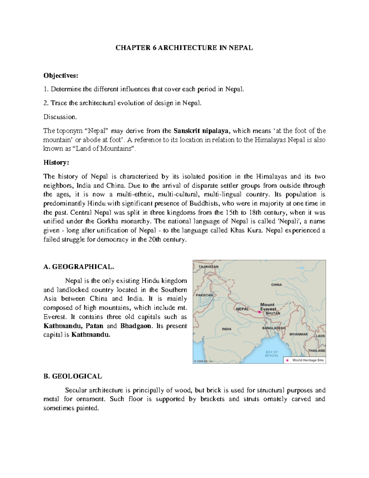 Architecture in Nepal: A Cultural and Historical Overview - Studocu