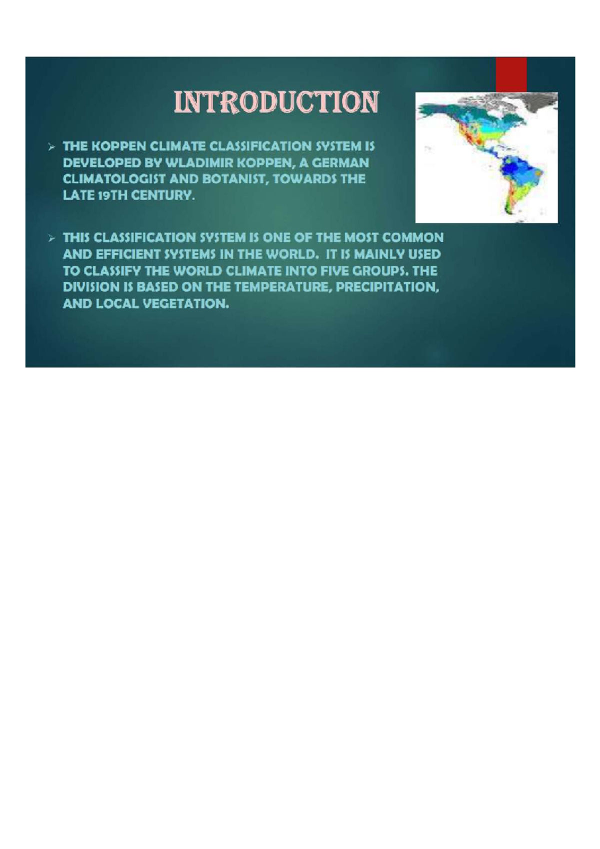 Koppen Climate Classification Overview: Key Zones and Features - Studocu