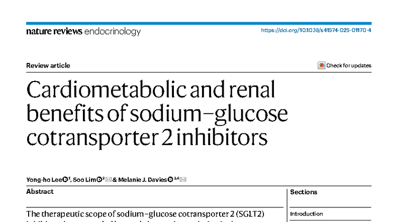 SGLT2 Inhibitors: Cardiometabolic & Renal Benefits (Endocrinology ...