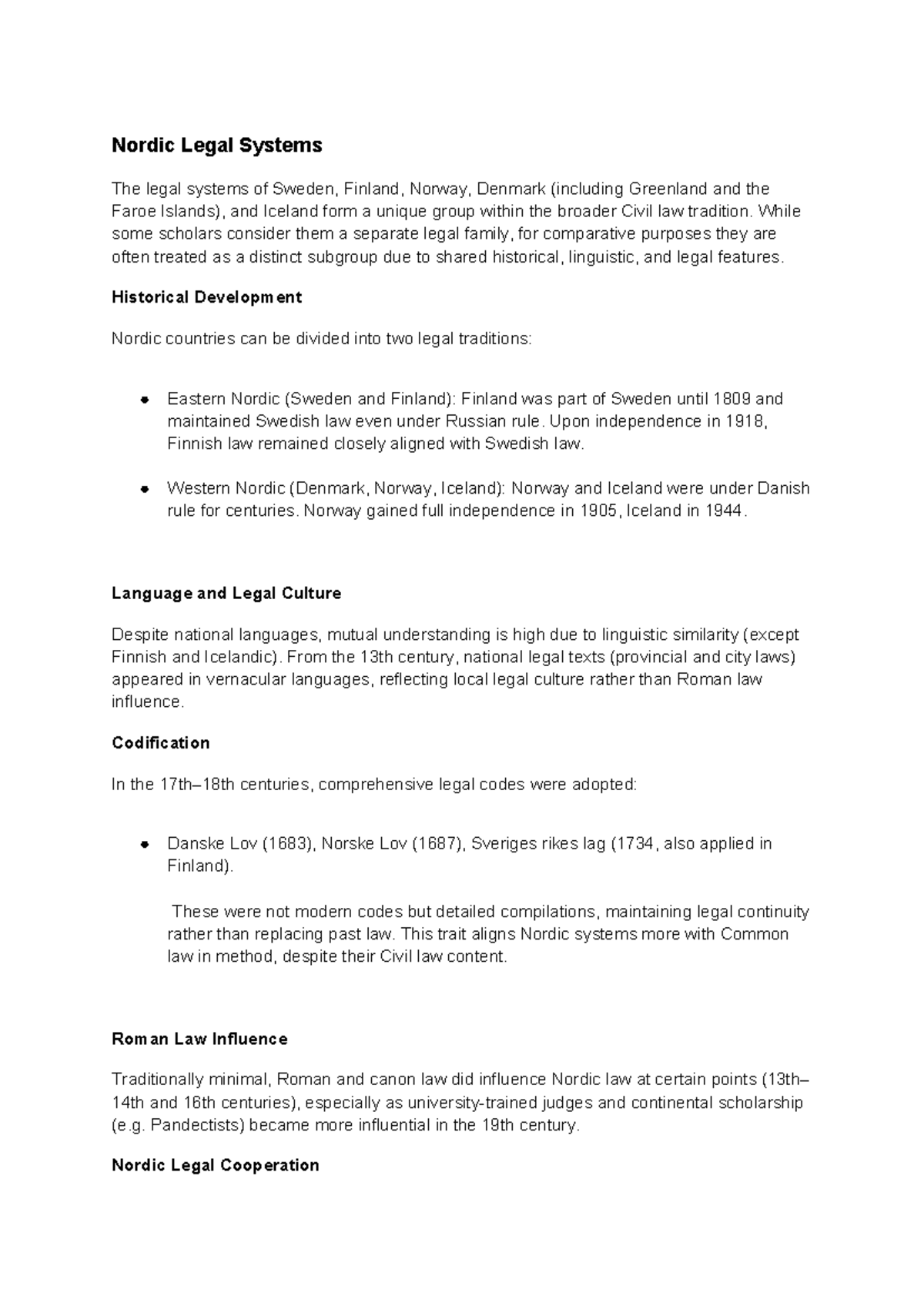 Nordic, Latin American, Jewish, Indian & African Legal Systems Overview ...