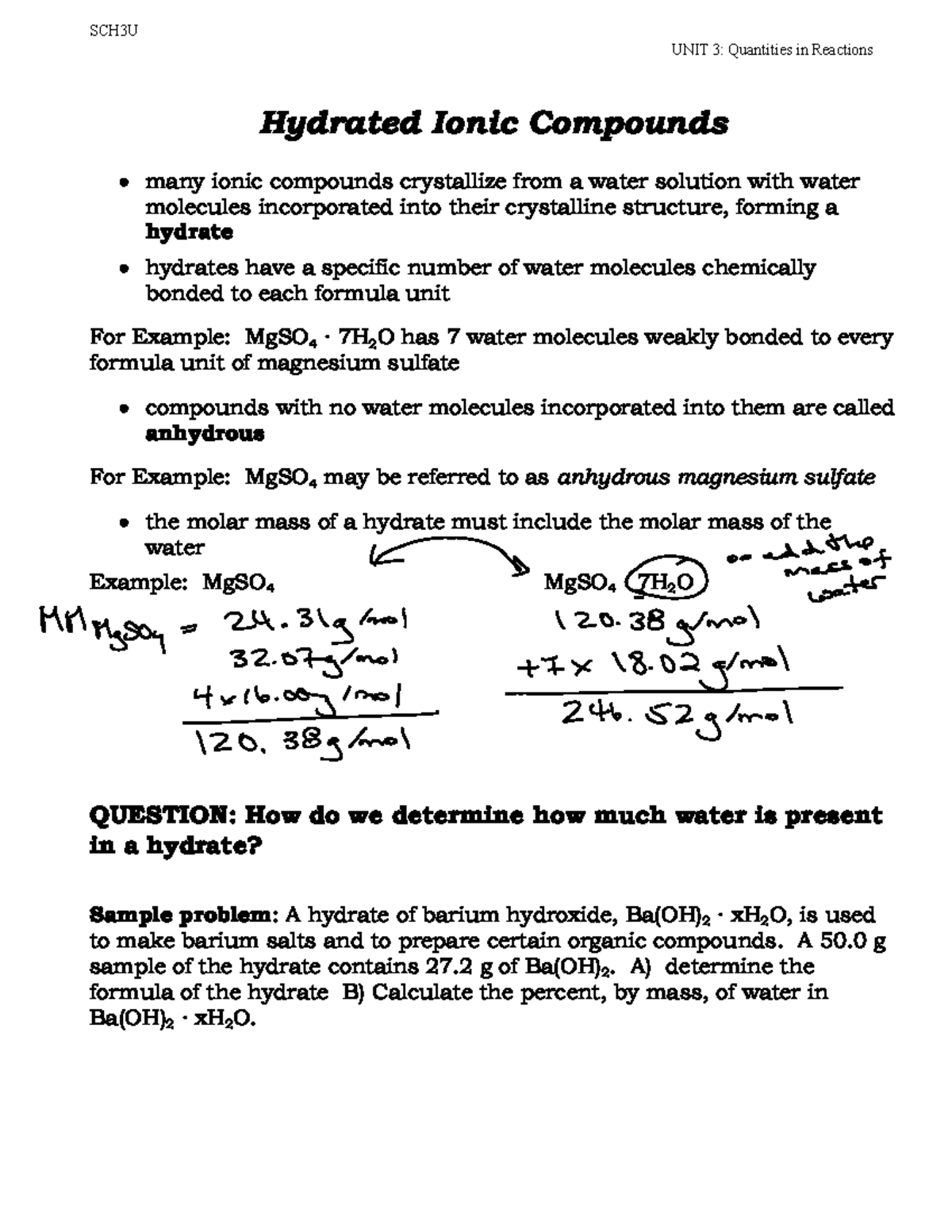 05 Hydrated Ionic Compounds OCV Filled In - Deprecated API usage: The ...