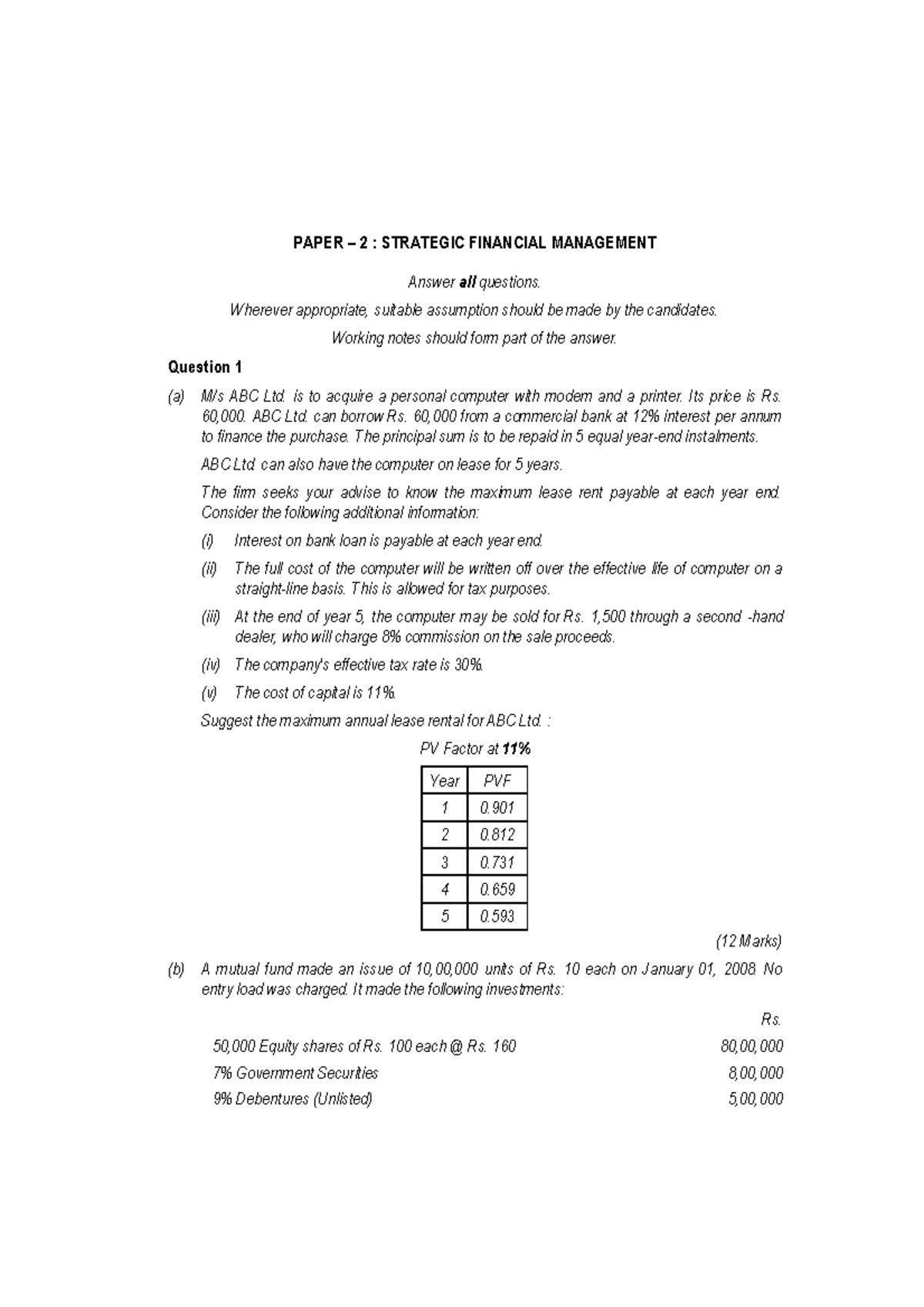 PAPER – 2: STRATEGIC FINANCIAL MANAGEMENT - FINAL EXAMINATION NOTES ...