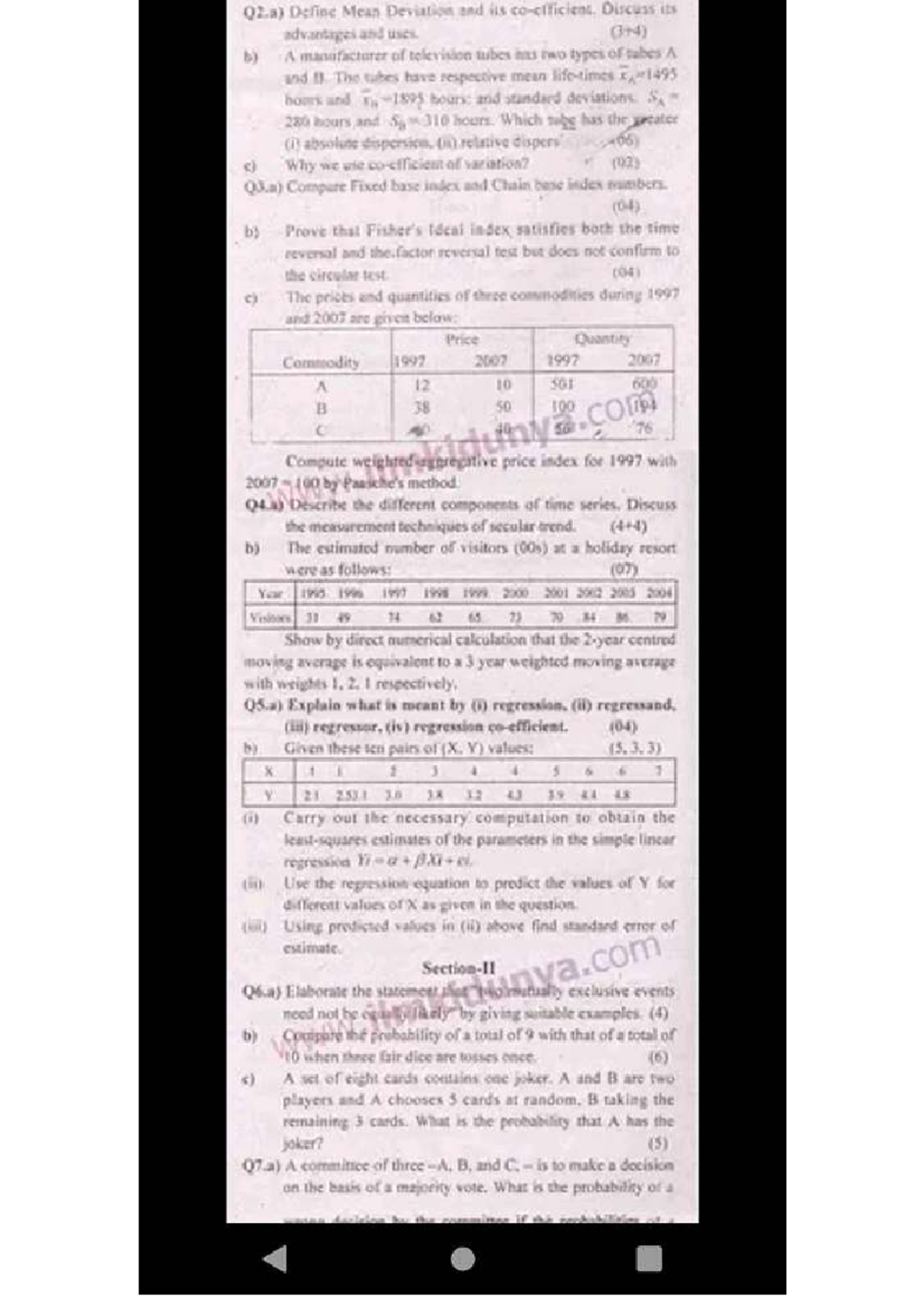Statistics Bsc Part 1 - Key Concepts and Important Topics - Studocu