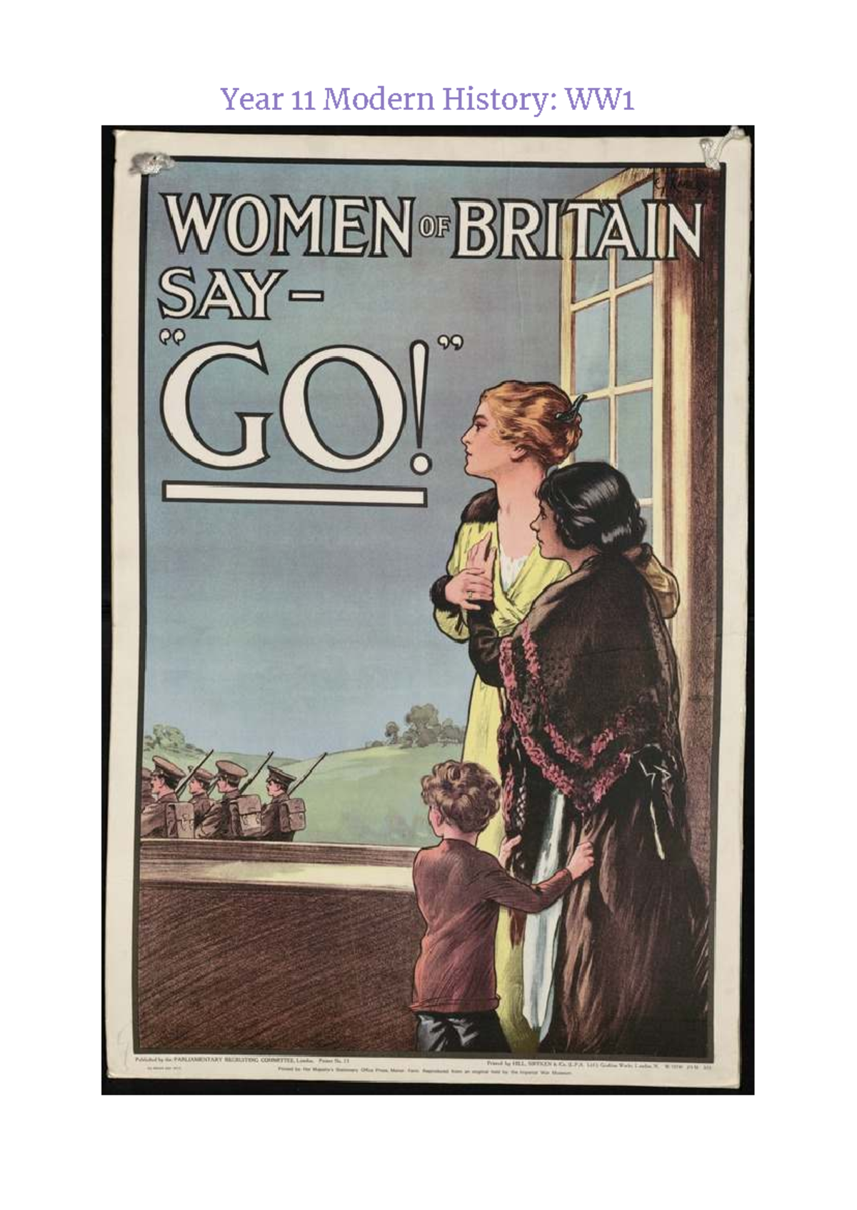 Year 11 Modern History: WW1 - Nationalism, Imperialism & Militarism ...