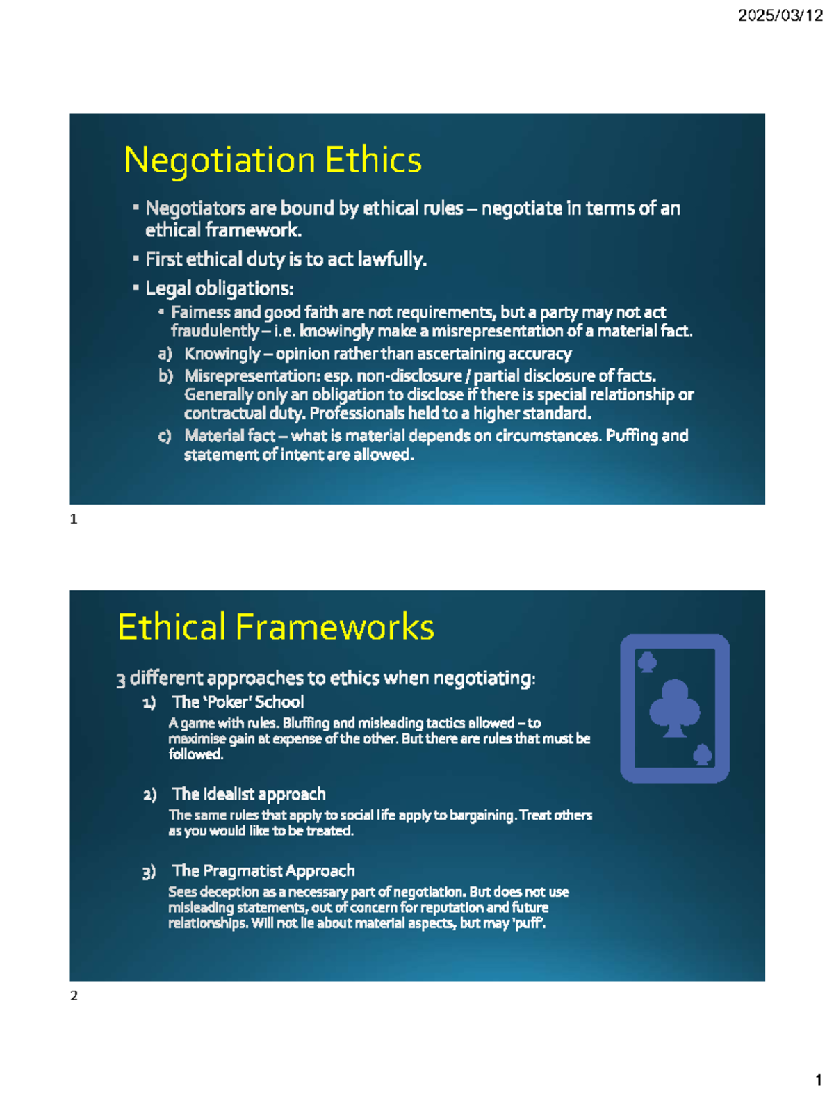Introduction to Mediation and Negotiation Ethics (LU3, Theme 1) - Studocu
