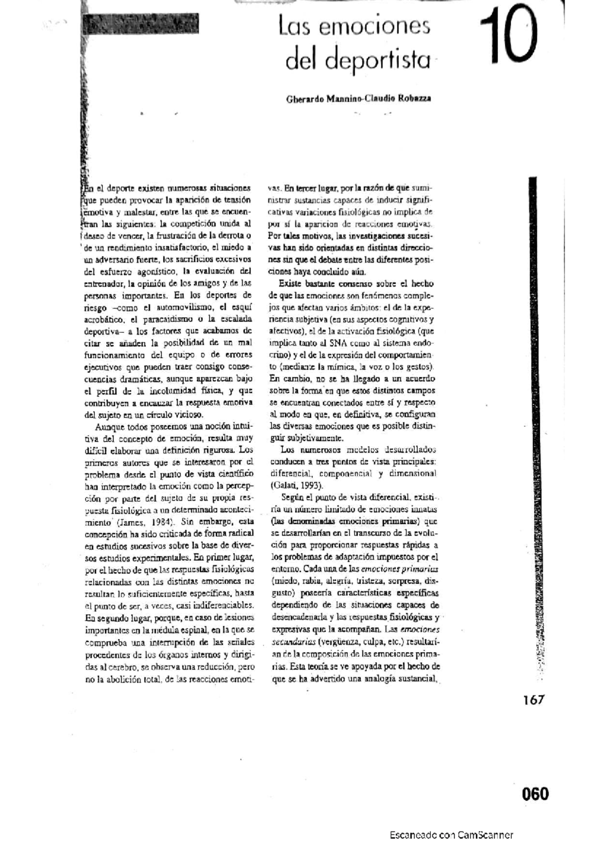 Emociones del Deportista: Análisis y Perspectivas (PSY 101) - Studocu