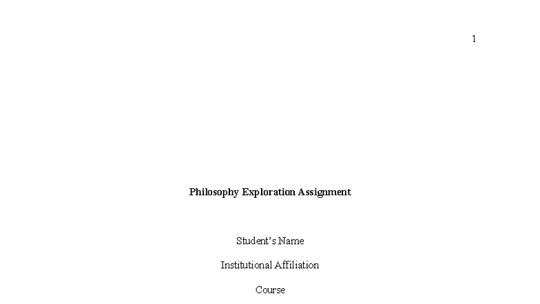 Philosophy Exploration Assignment 1: Hellenism to Humanism Insights ...