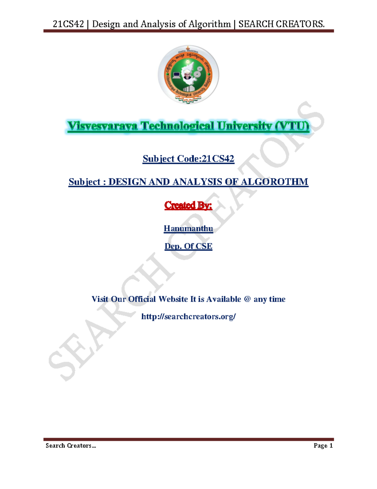 ADA - BCS401 Module 5: Backtracking & n-Queens Problem Insights - Studocu