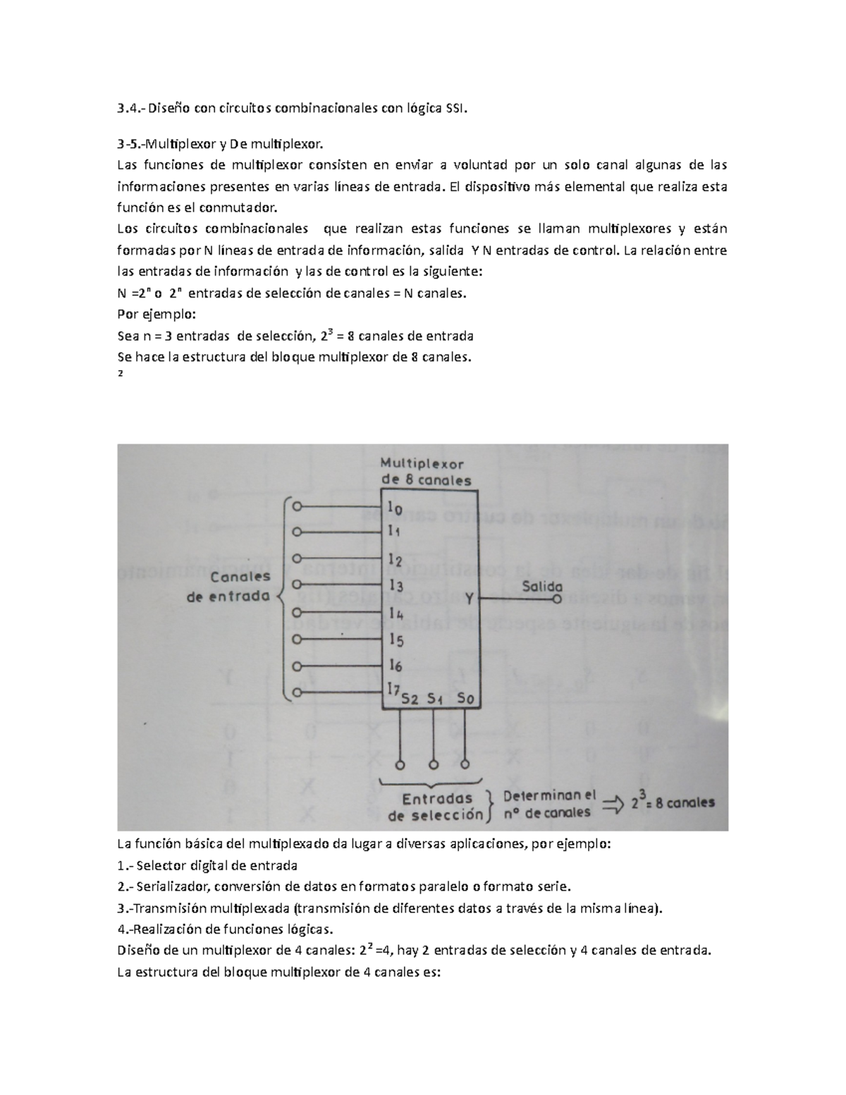 Diseño y Teoría de Multiplexores en Circuitos Combinacionales - Studocu