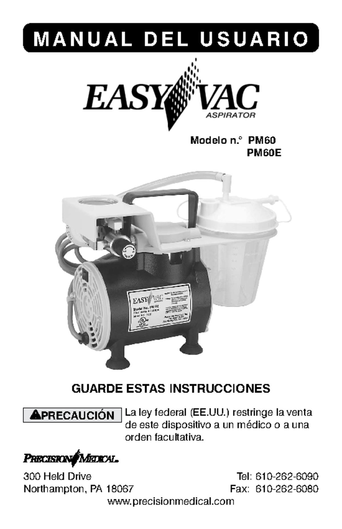 Manual del Usuario Easy Vac PM60/PM60E - Instrucciones y Seguridad ...
