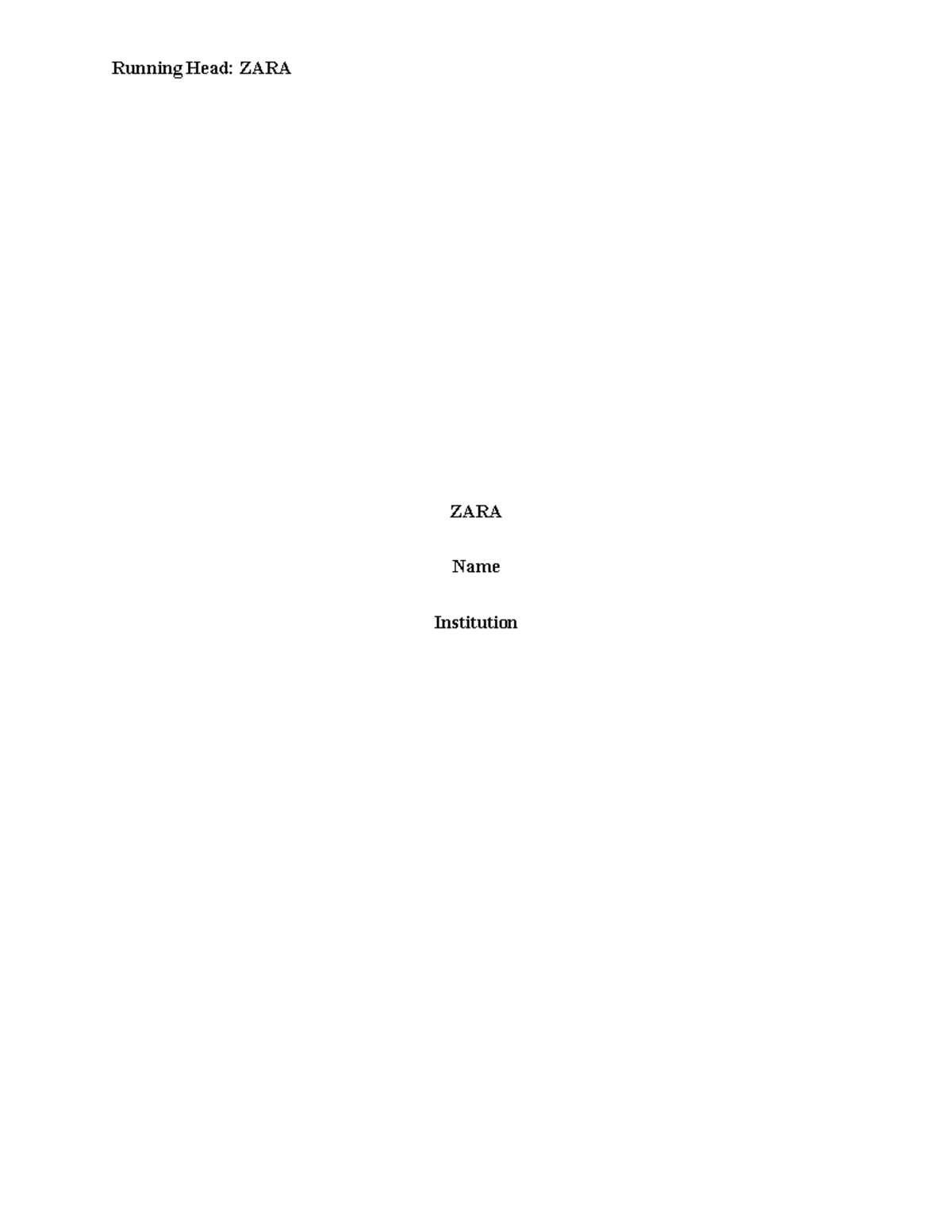 ZARA Organizational Structure and Sustainability Culture Analysis - Studocu