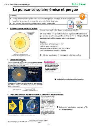 1ère ES 10 Fiche révision Contrôle Th3 - Enseignement Scientifique ...