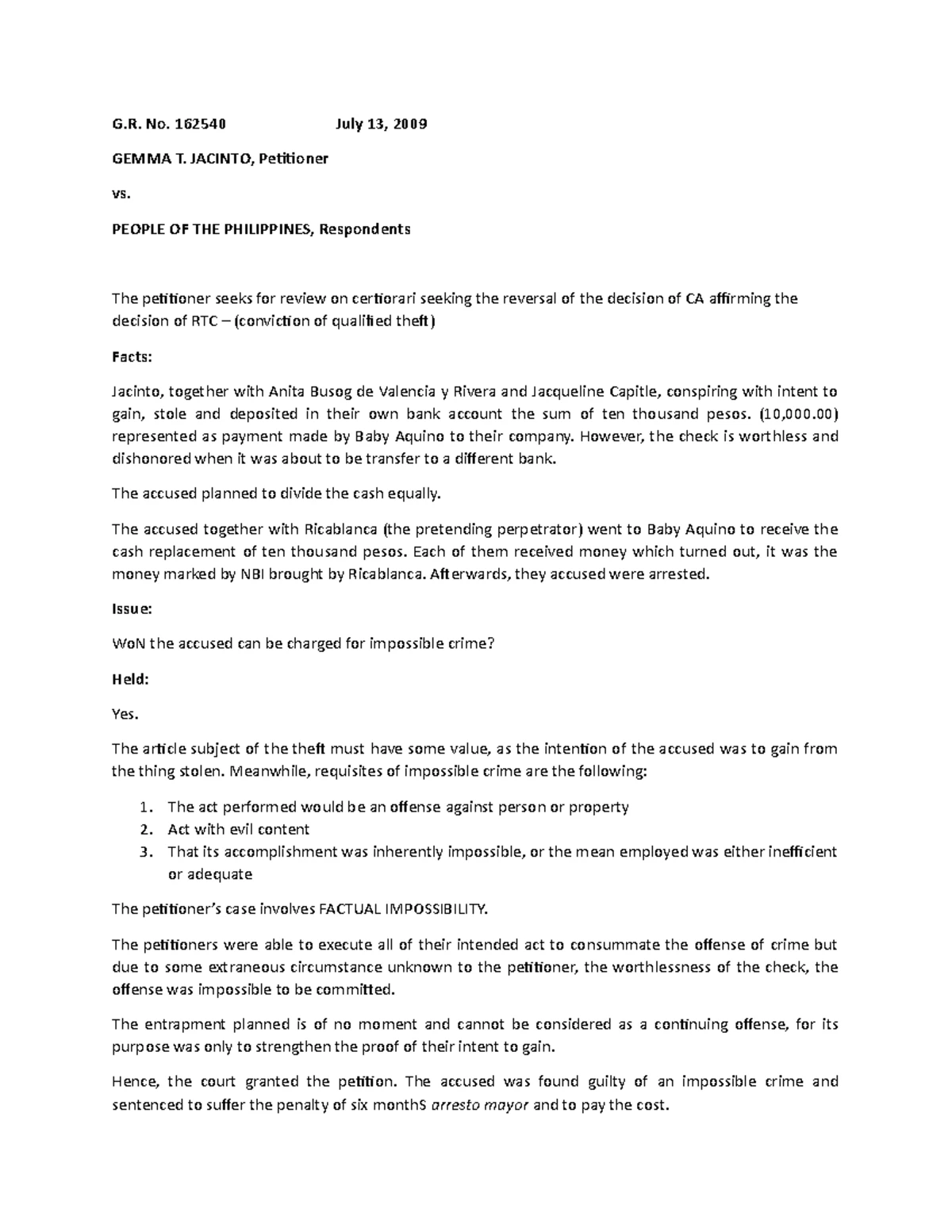 Case Digest - People vs Dungo - G. No. 209464 July 1, 2015 DANDY L ...