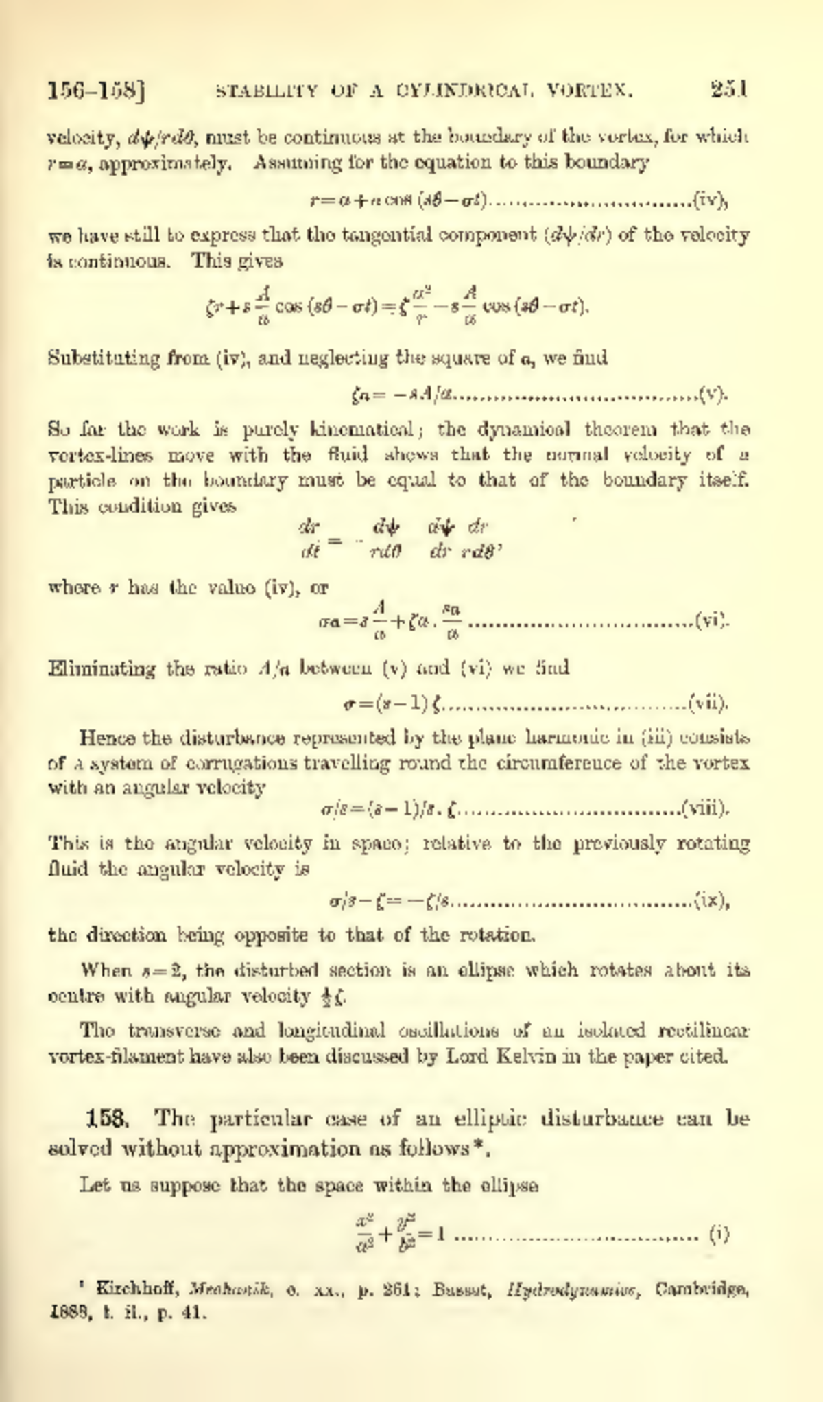 STABILITY OF A CYLINDRICAL VORTEX - Hydrodynamics Pages 275-276 - Studocu