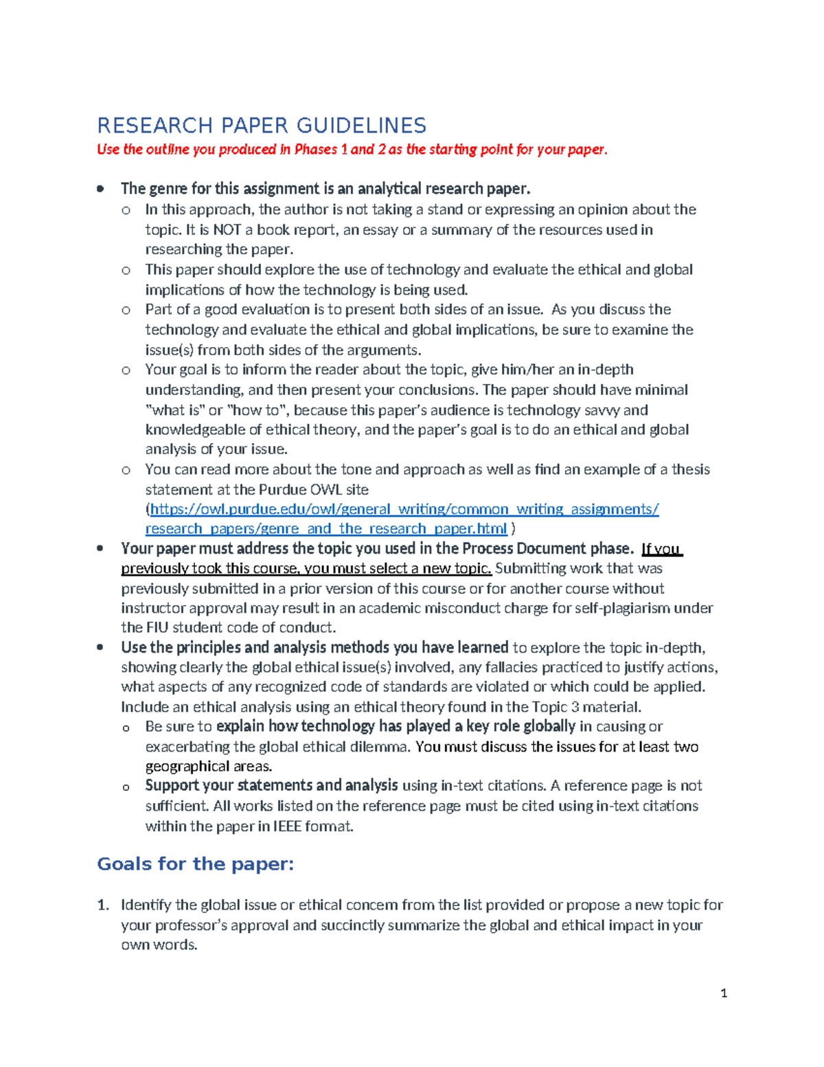 RESEARCH PAPER GUIDELINES: Analyzing Global Ethical Issues in Tech ...