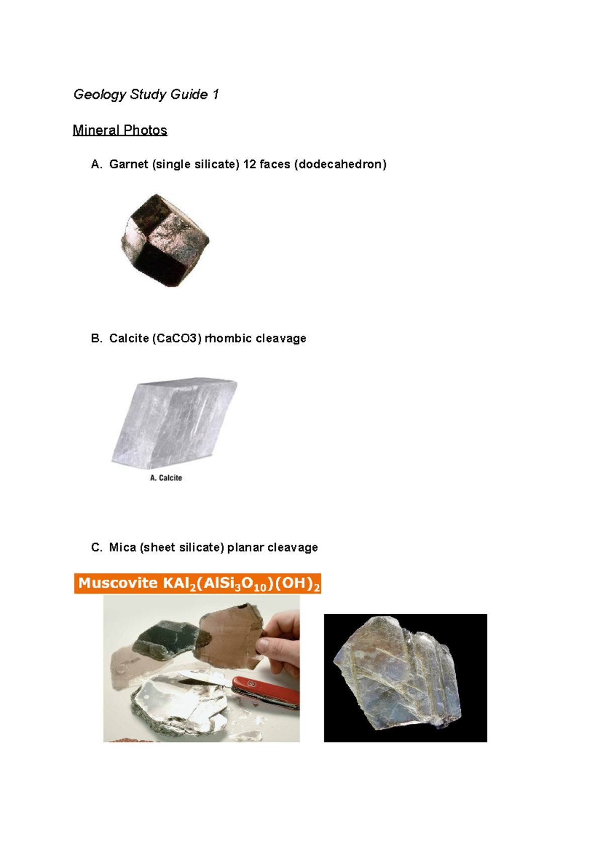 Geology Study Guide GEOL-3025: Exam 1 Review Notes - Studocu