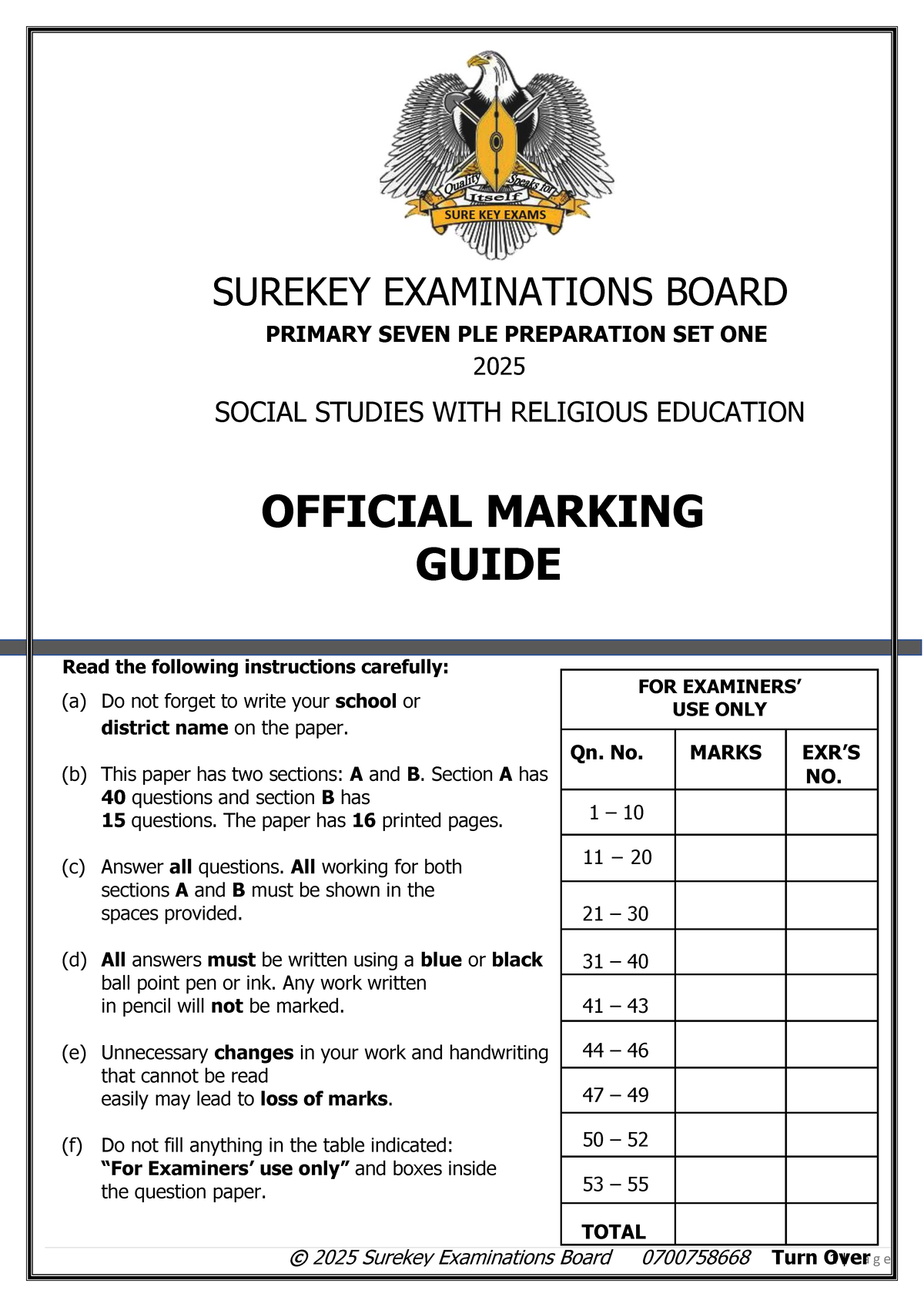 Surekey SST PLE Prep Set 1 2025: Social Studies & Religious Ed. Guide ...
