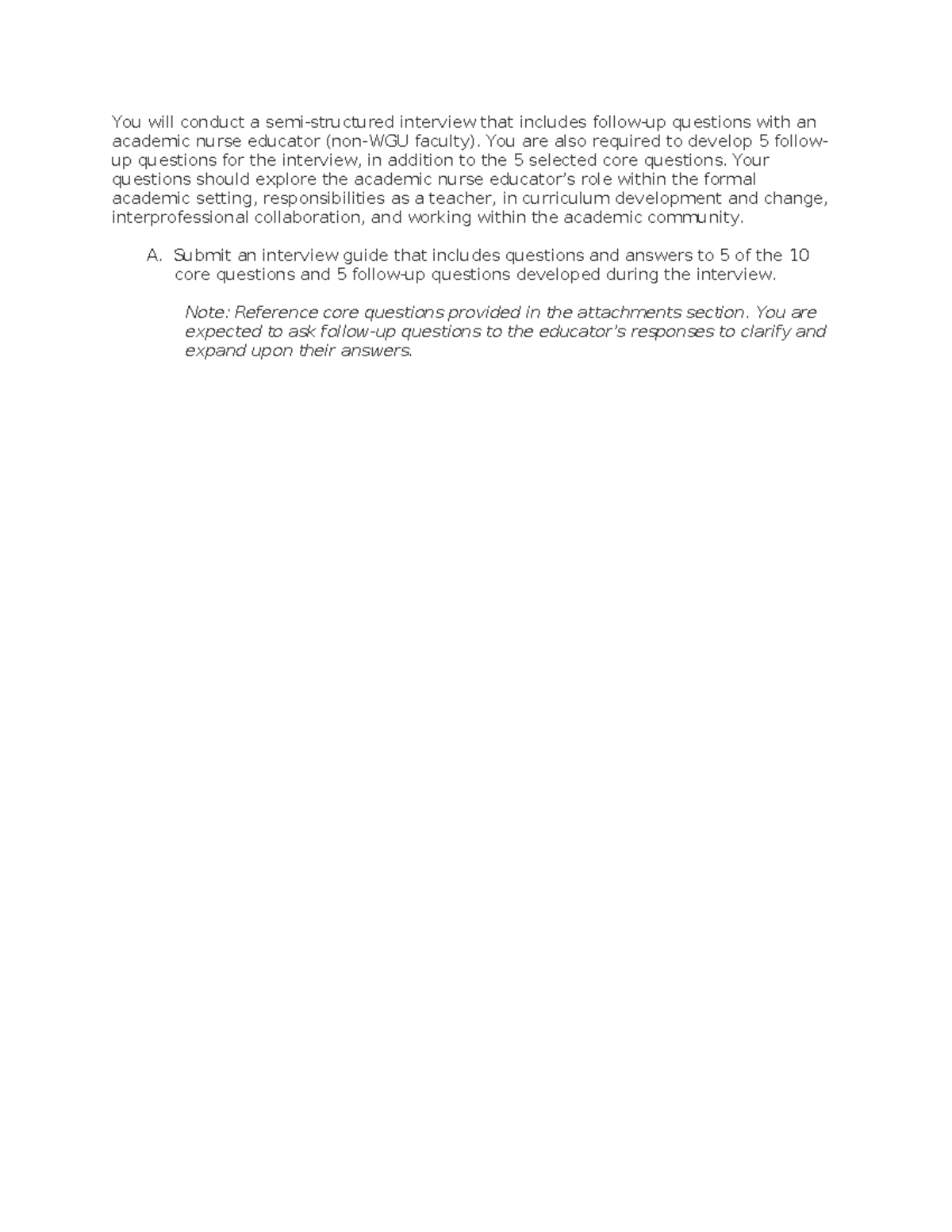 C918 - Narrative Paper Instructions for Academic Nurse Educator ...
