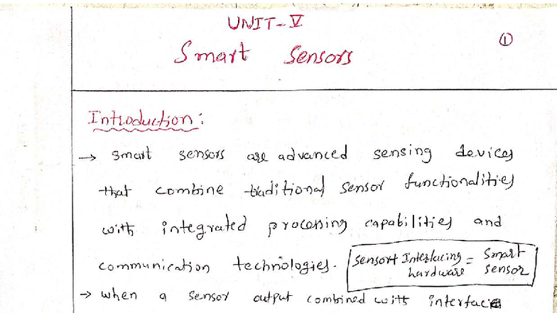 ES UNIT V Notes - Introduction to Smart Sensors and Their Applications ...