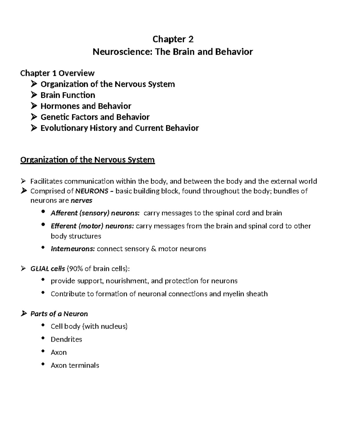 Neuroscience and Behavior: Understanding the Brain's Role in PSY 101 - Studocu