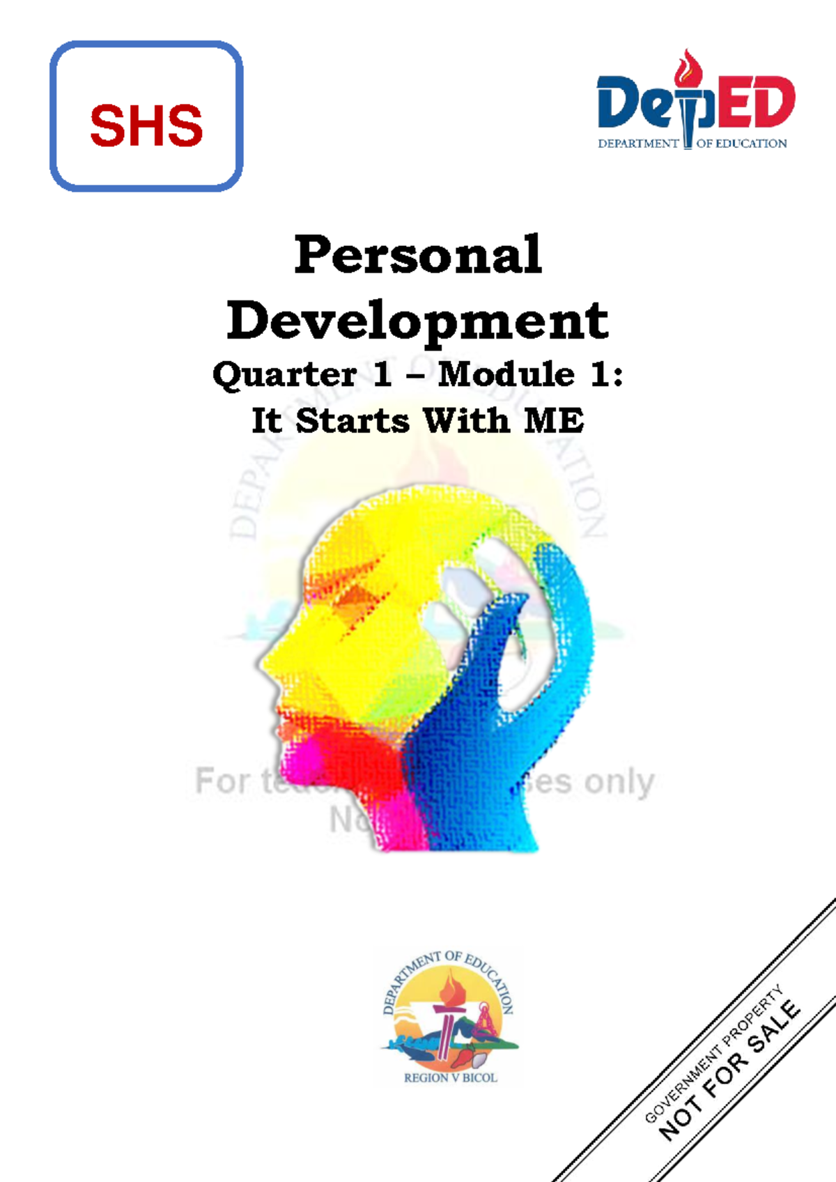 SHS Personal Development Q1 Module 1: It Starts With ME - Studocu