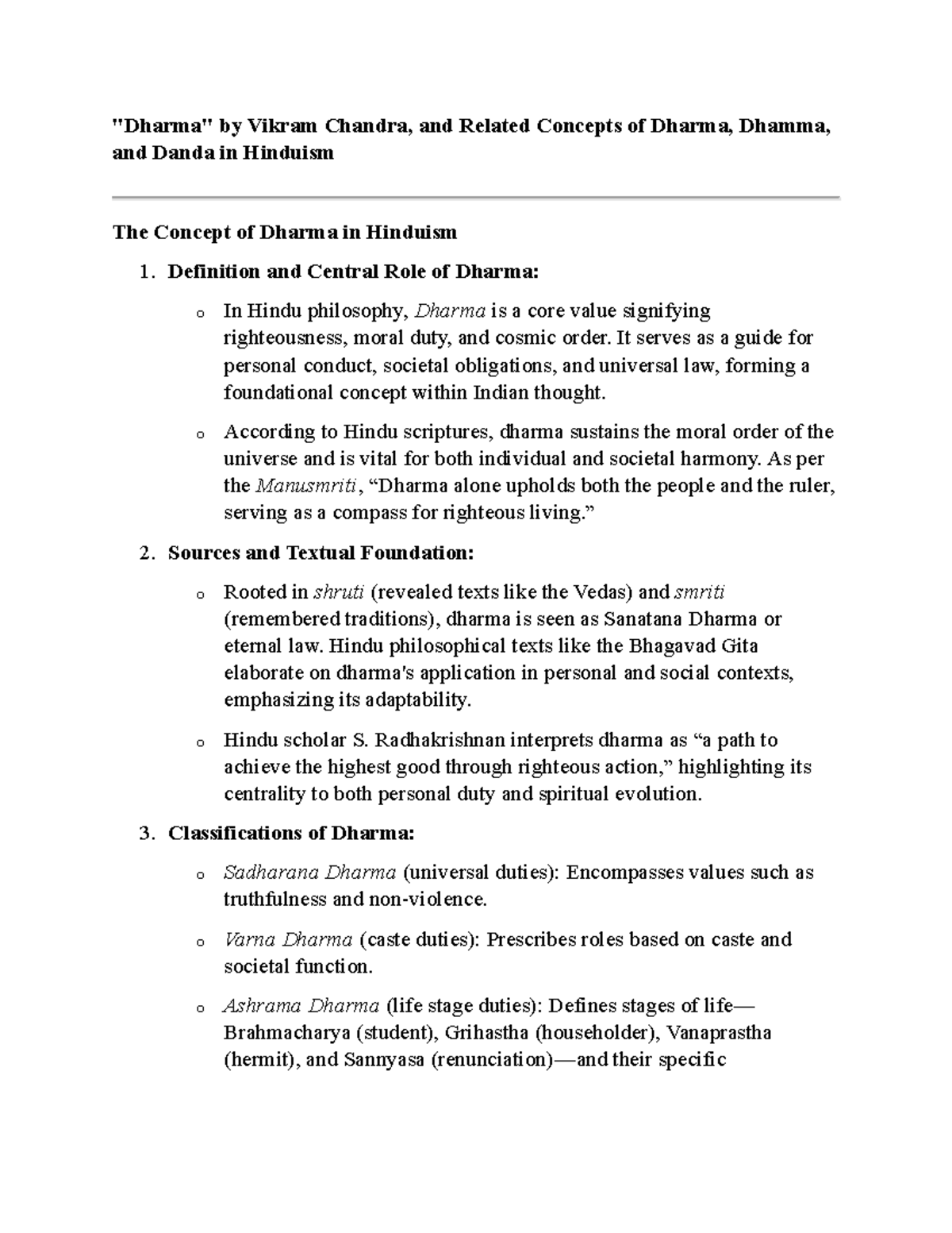 Dharma and Danda in Hinduism: Key Concepts and Insights (VC Notes ...