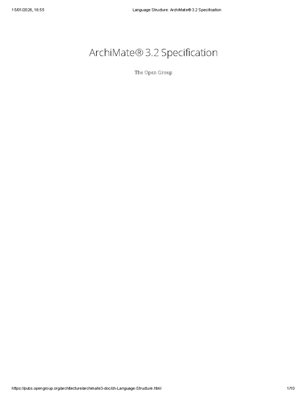 ArchiMate® 3.2 Language Structure: Detailed Specification Overview ...