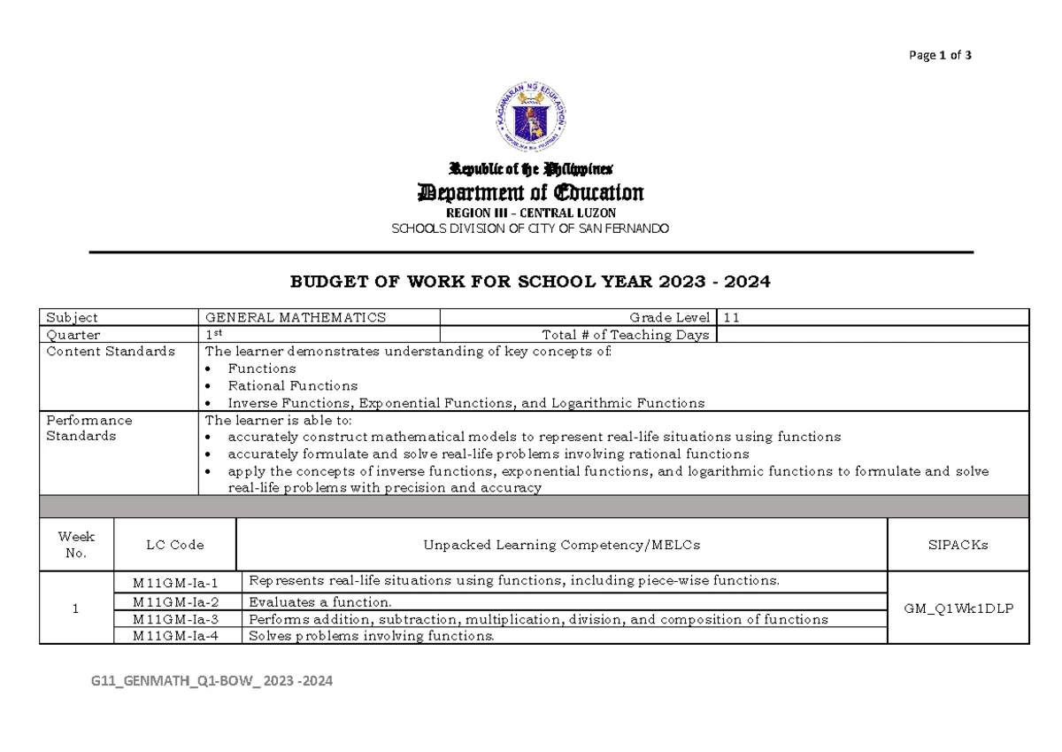 Notes on Sampling Techniques in MATH 2C: Key Concepts and Formulas ...