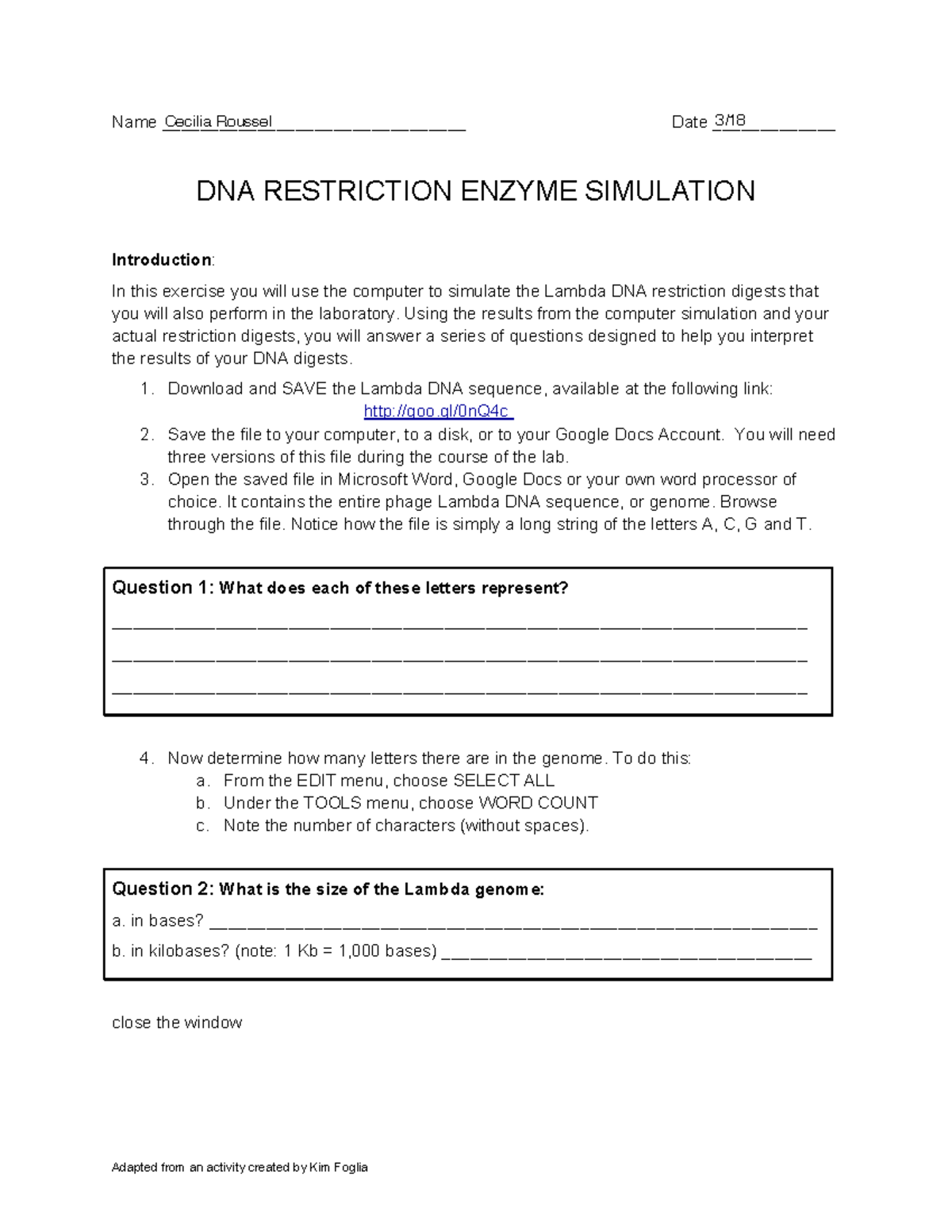 Ap-lab-resimulation - AP BIO POGIL - Name ...