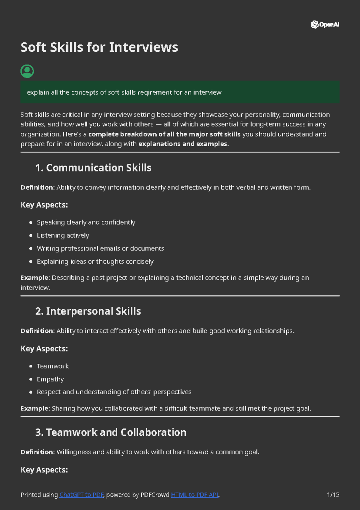 Soft Skills for Interviews: Essential Skills for Success - Studocu