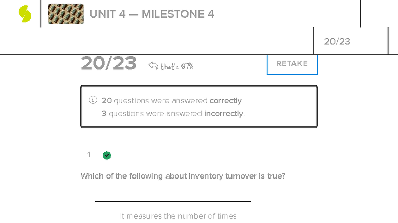 Sophia Learning Financial Accounting UNIT 4 MILESTONE 4 Review - Studocu
