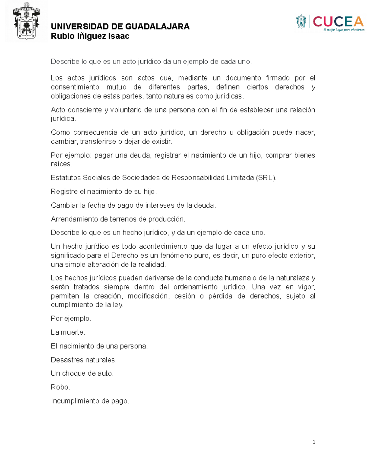 U4A1 Rubio Iñiguez Isaac - UNIVERSIDAD DE GUADALAJARA Rubio Iñiguez ...