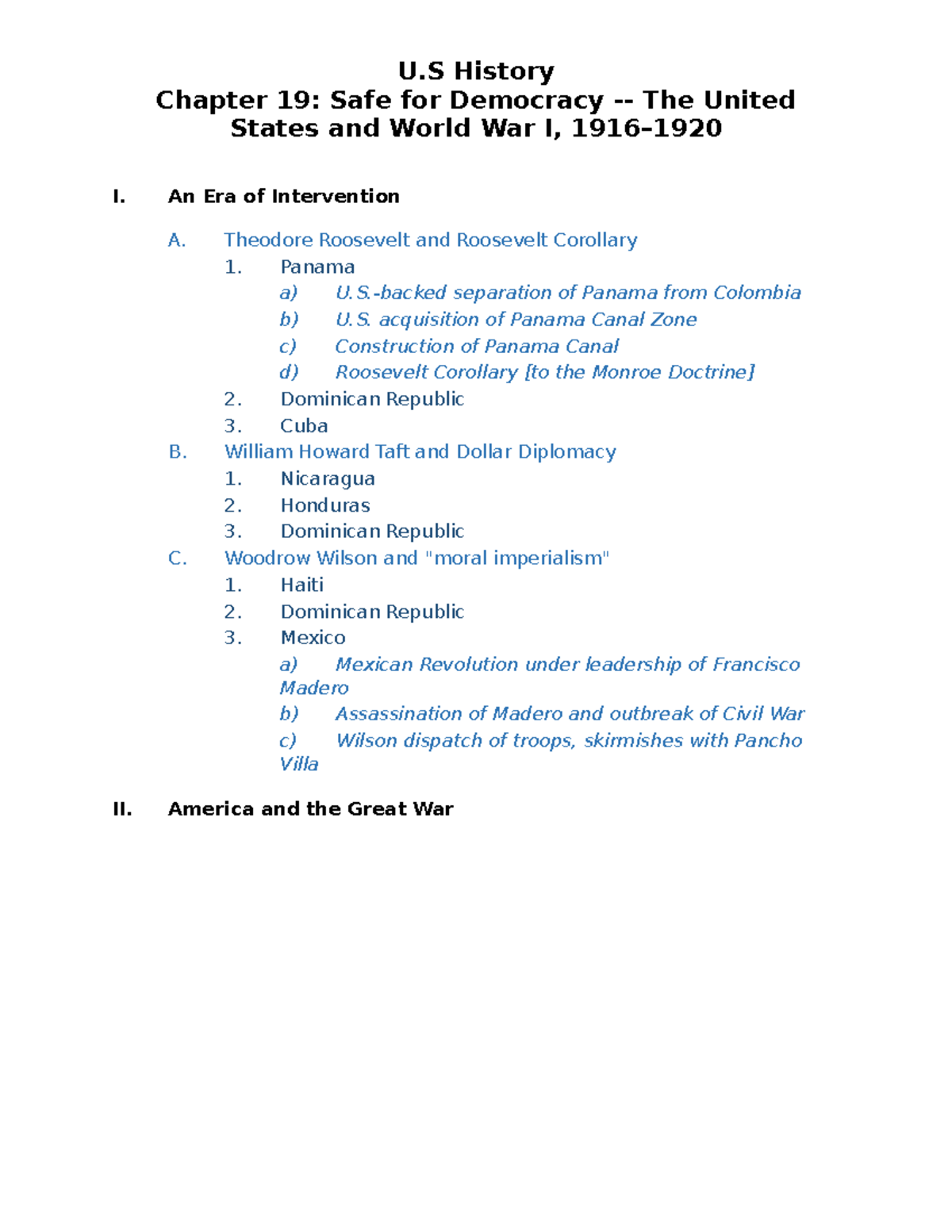 Chapter 19: The U.S. and World War I (1916–1920) - Safe for Democracy ...