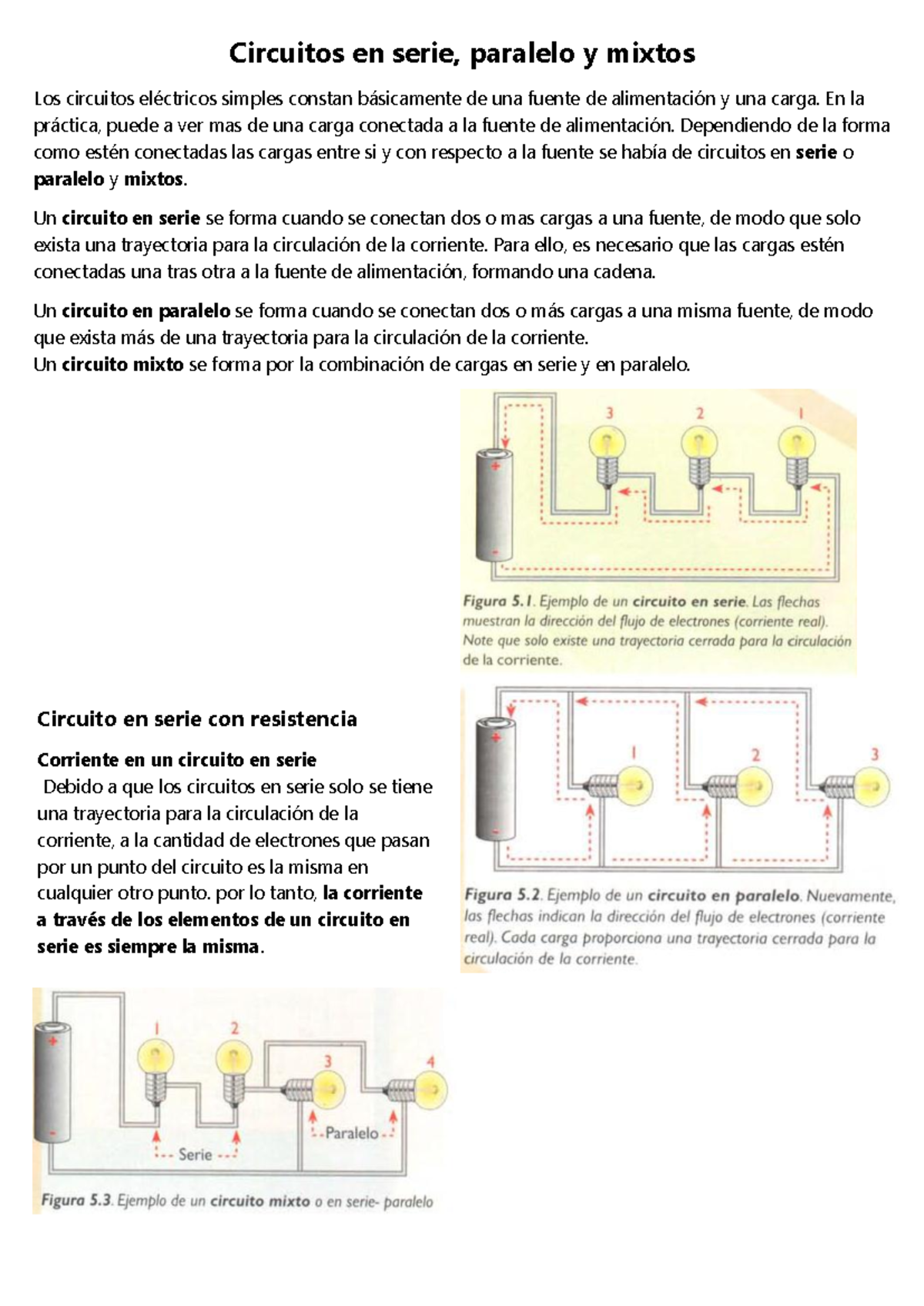 Planes De Lecciones De Circuitos En Serie Y Paralelo Diferencia Entre