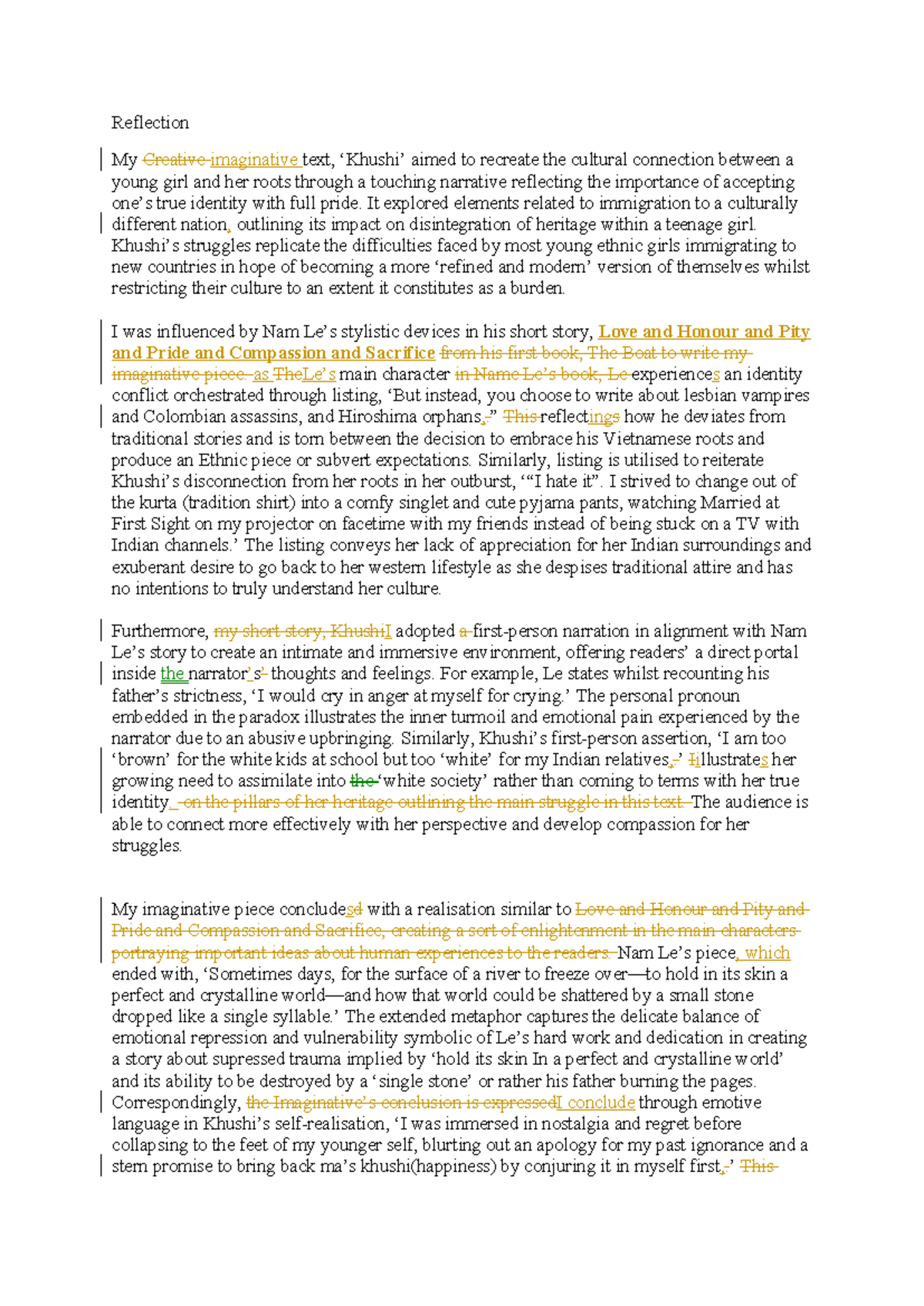 12 COW Task 2C: Exploring Identity and Cultural Roots in Imaginative Text - Studocu