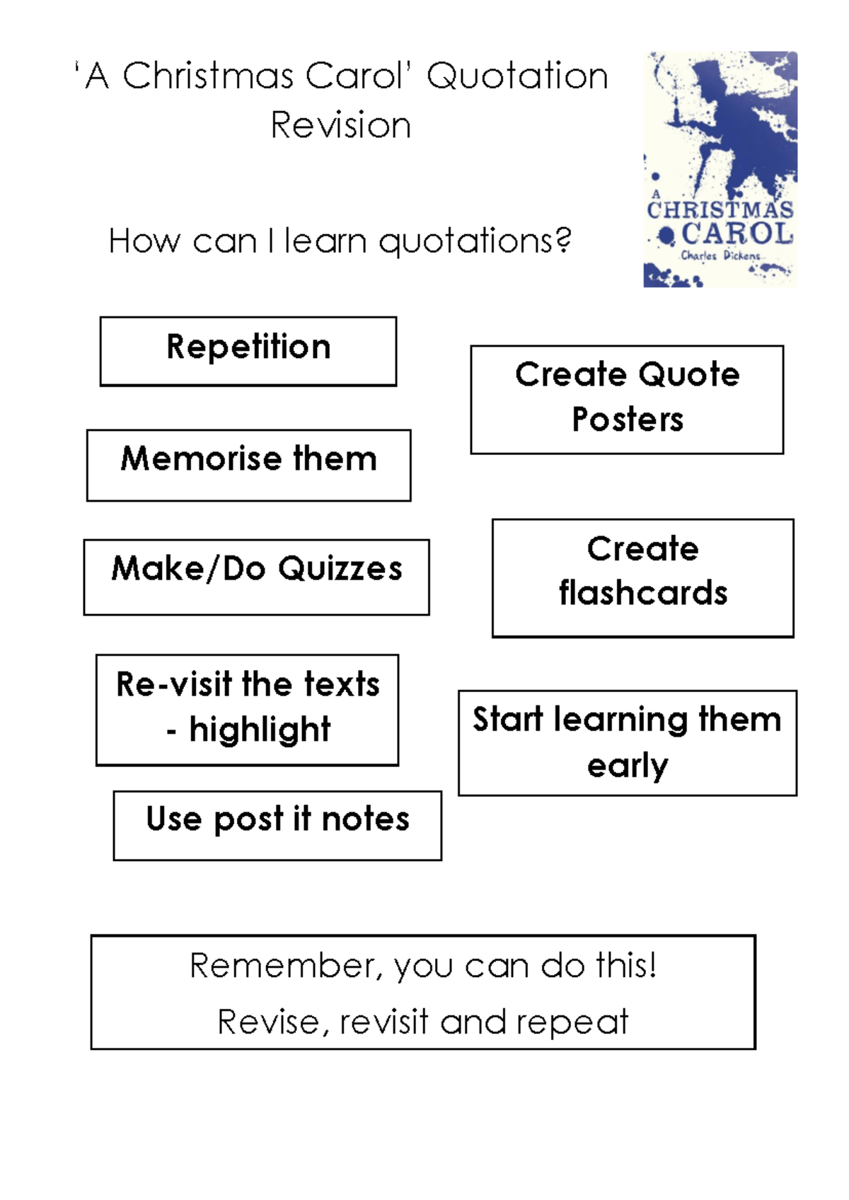 ACC Key Quotes by Character: Christmas Quotation Revision - Studocu