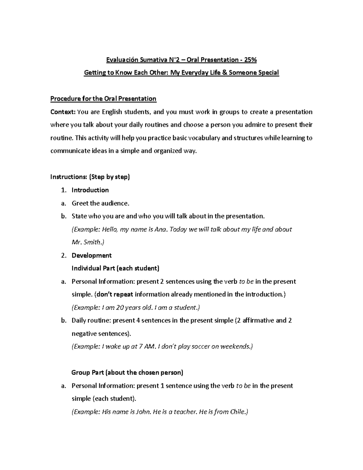 FGES01 U1 ES2 Oral Presentation: My Everyday Life & Admired Person ...