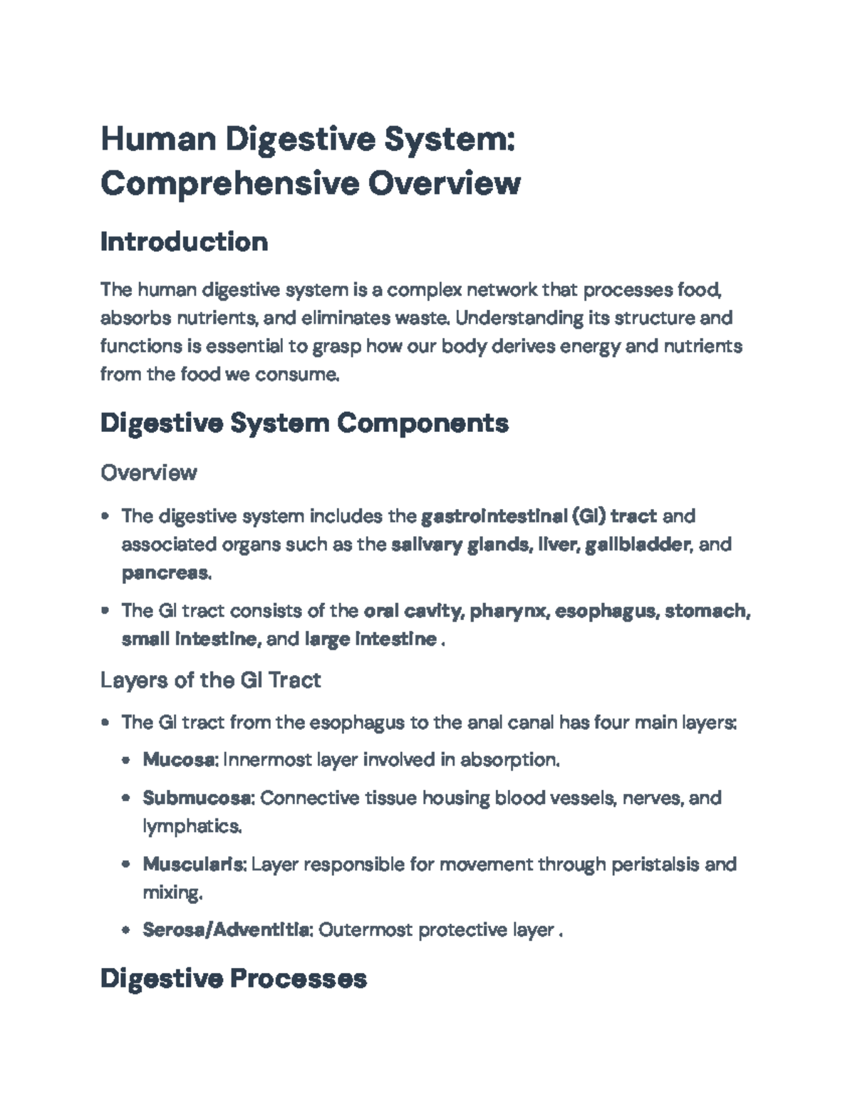 Human Digestive System: Structure, Function, and Disorders Overview ...