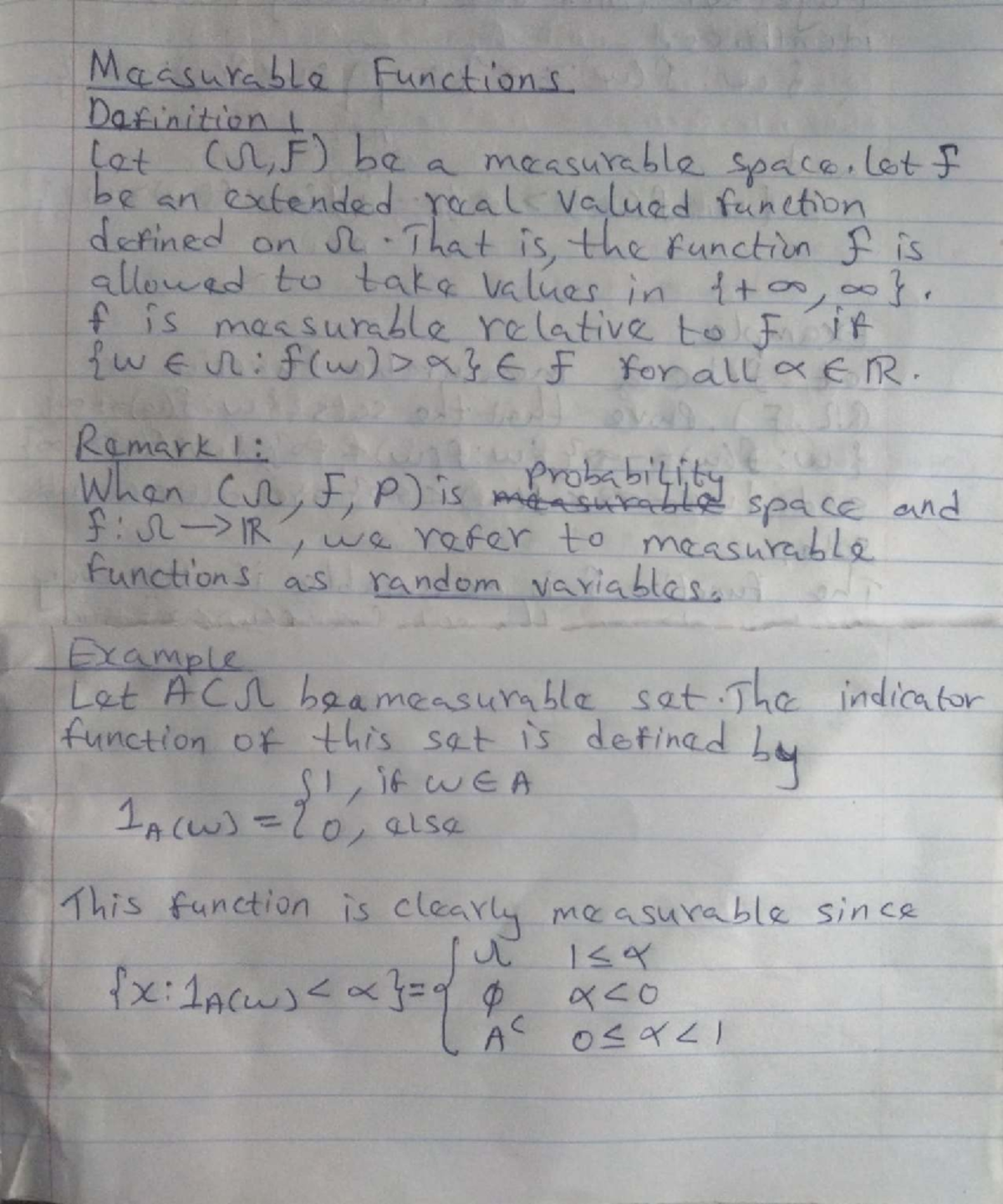 Measure and Probability - Set 3: Measurable Functions & Integrals (JM) - Studocu