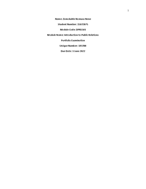 Unisa - University of South Africa - Studocu